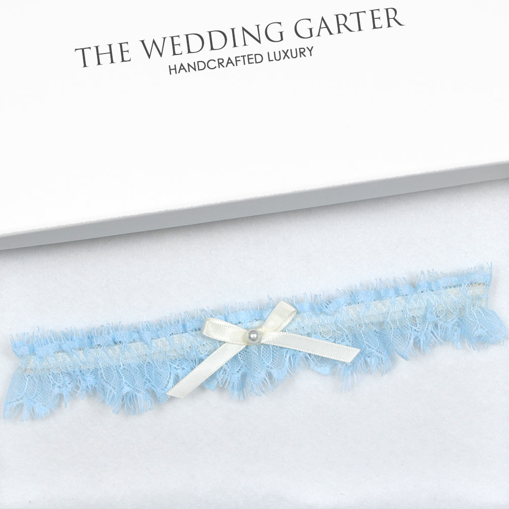 Tiffany Blue Eyelash Lace & Ivory Wedding Garter – The Wedding Garter