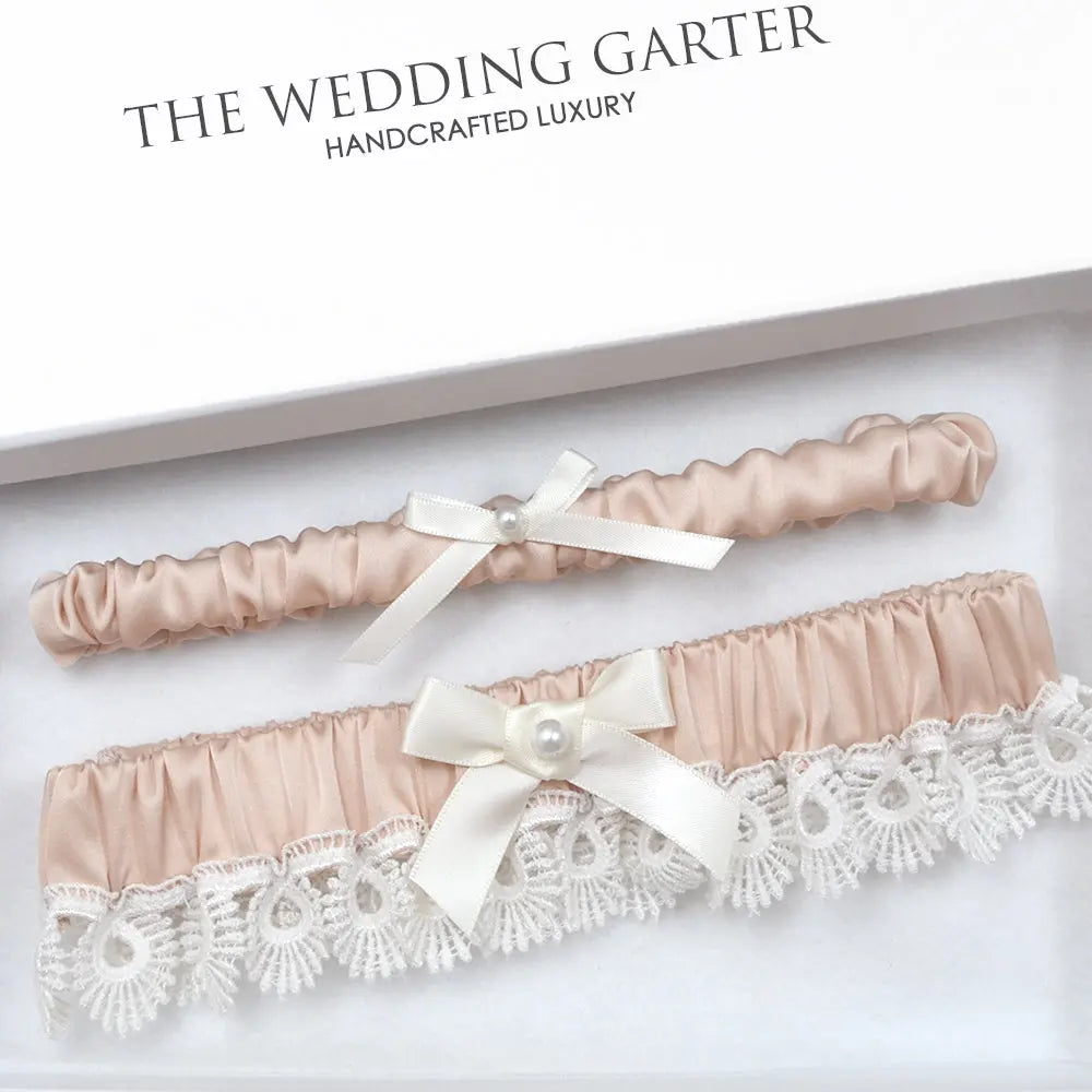 Alana Blush & Ivory Vintage Bridal Garter Set For Wedding – The Wedding ...